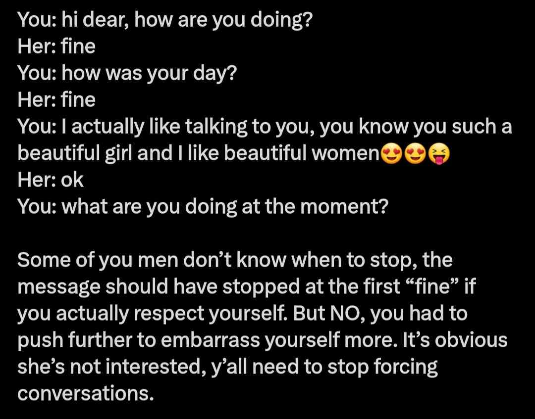 Know When To Stopit Applies To Both Genders Though